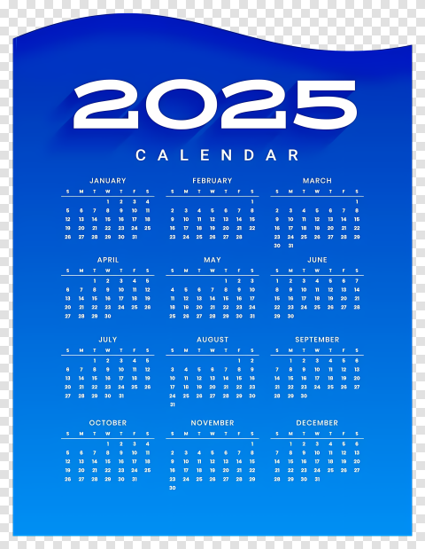 2025 calendar 2025 yearly cale Png Clipart Free Editing Picsart | PngEdits