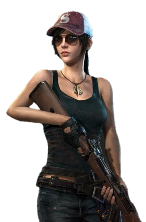 Pung Girls Player Png With Weapon HD | PngEdits