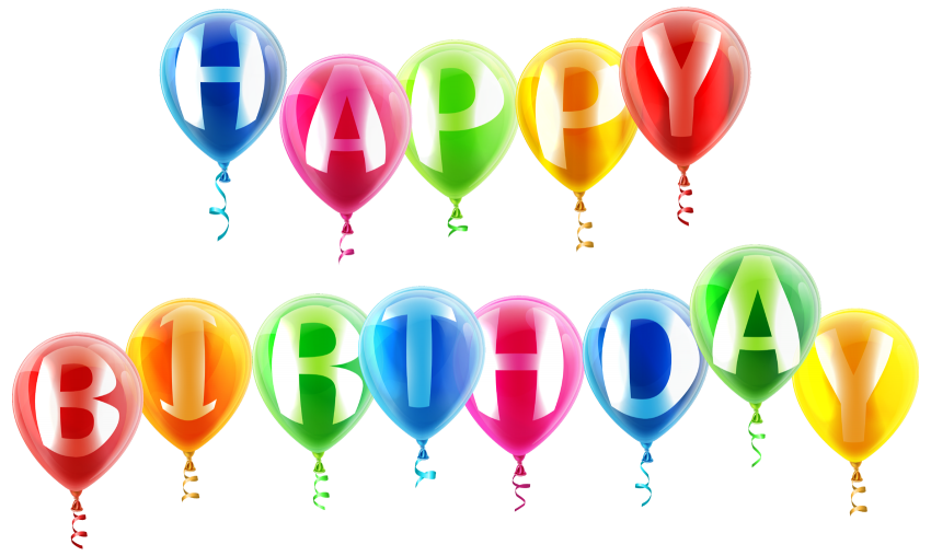 Text in Balloon Happy Birthday PNG | PngEdits