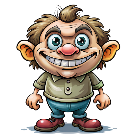 Ugly cartoon character PNg transparent background free | PngEdits