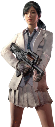 Pung Girls Player With Gun Png | PngEdits